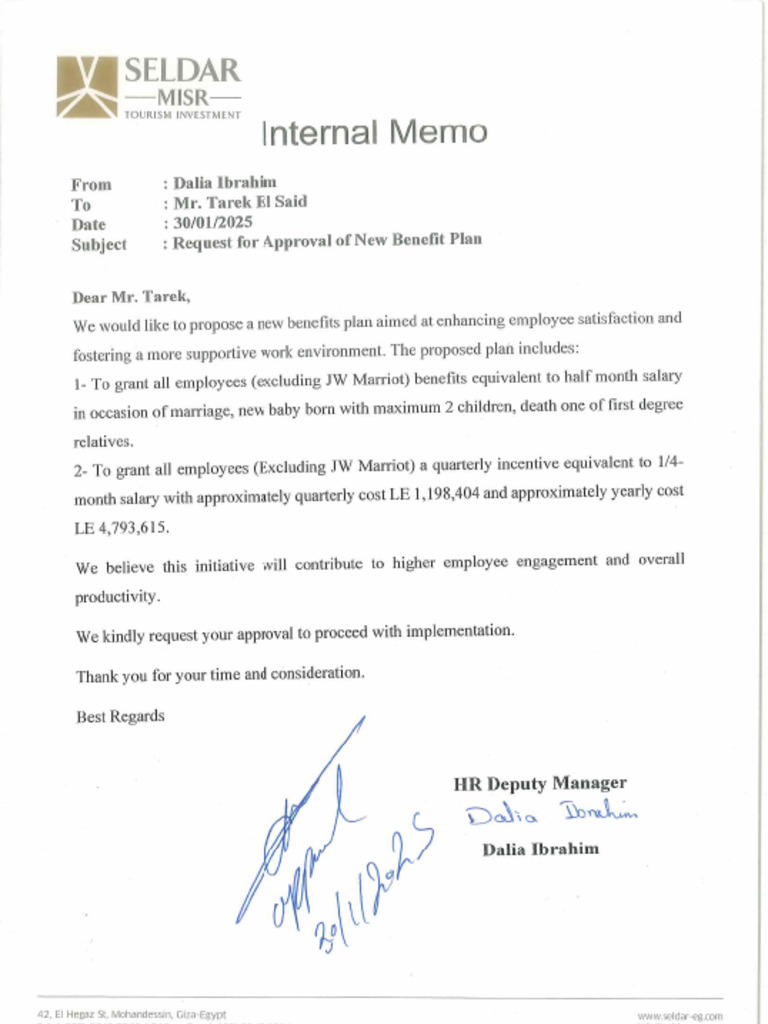 Benefits Memo | PDF