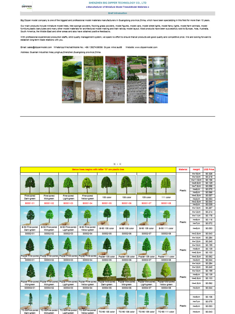 Catalog for model trees&plants-BIG DIPPER (1) | PDF