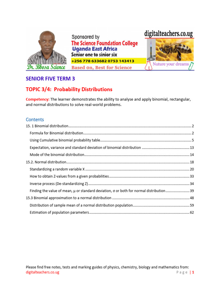 Probability Distributions Guide | PDF | Probability Distribution ...