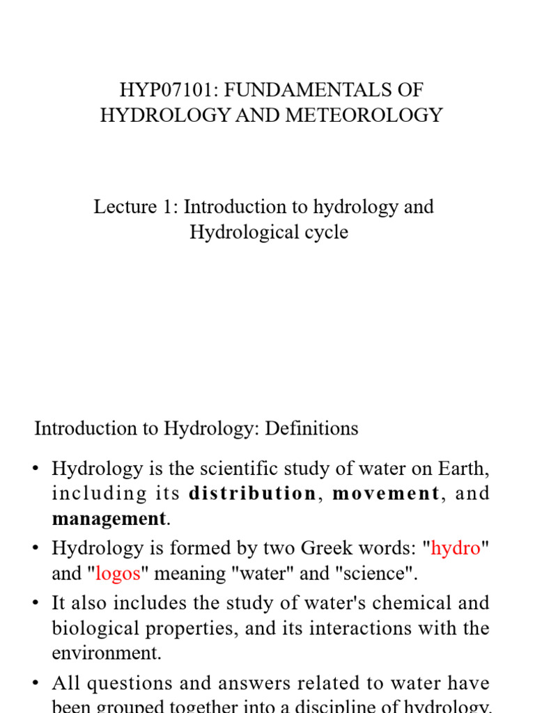 Hydrology Fundamentals and Applications | PDF | Surface Runoff ...