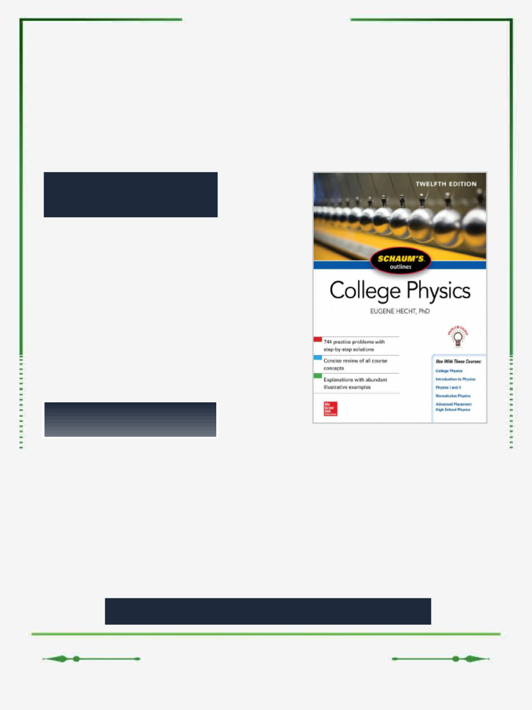 Schaum’s Outline of College Physics, Twelfth Edition Eugene Hecht ebook ...