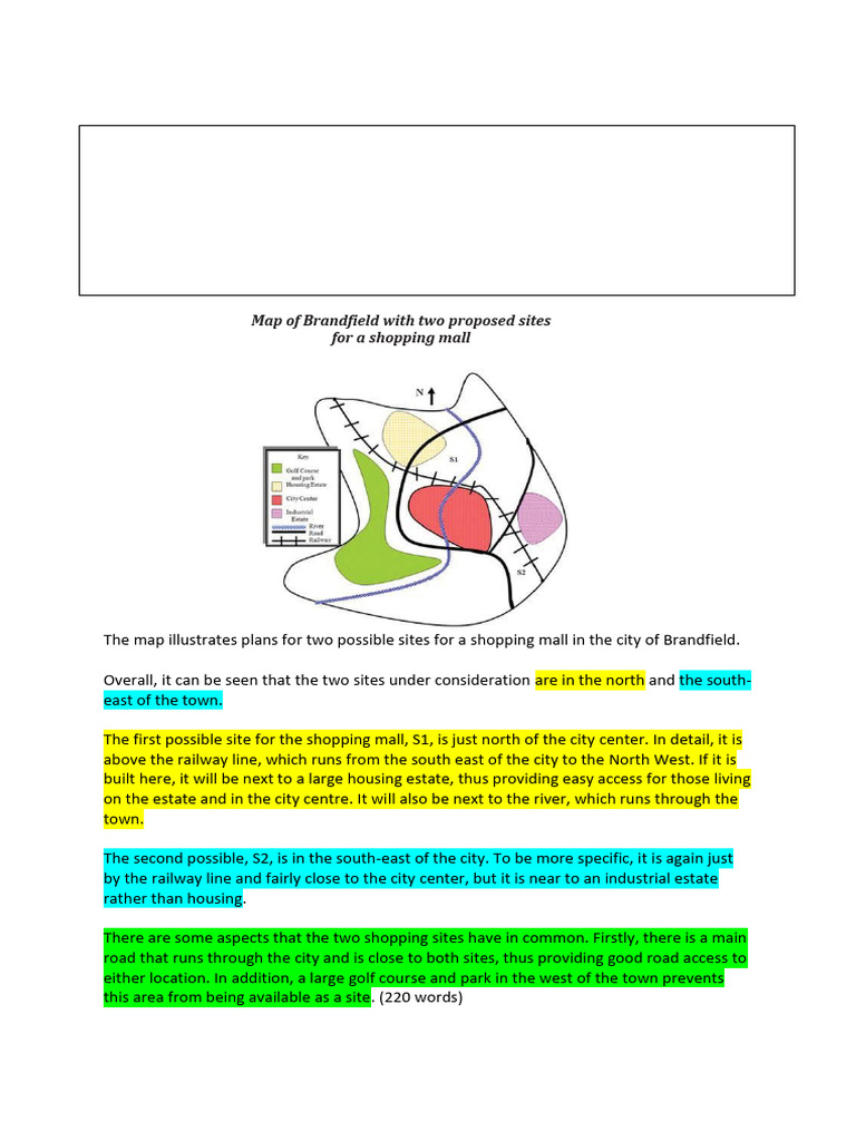 Map 1 - Academic Writing Task 1 | PDF