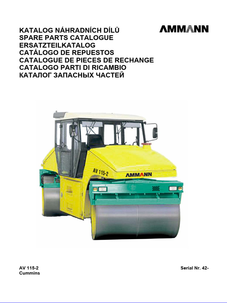 Ammann 0610 Av115 2 Parts Catalogue | PDF