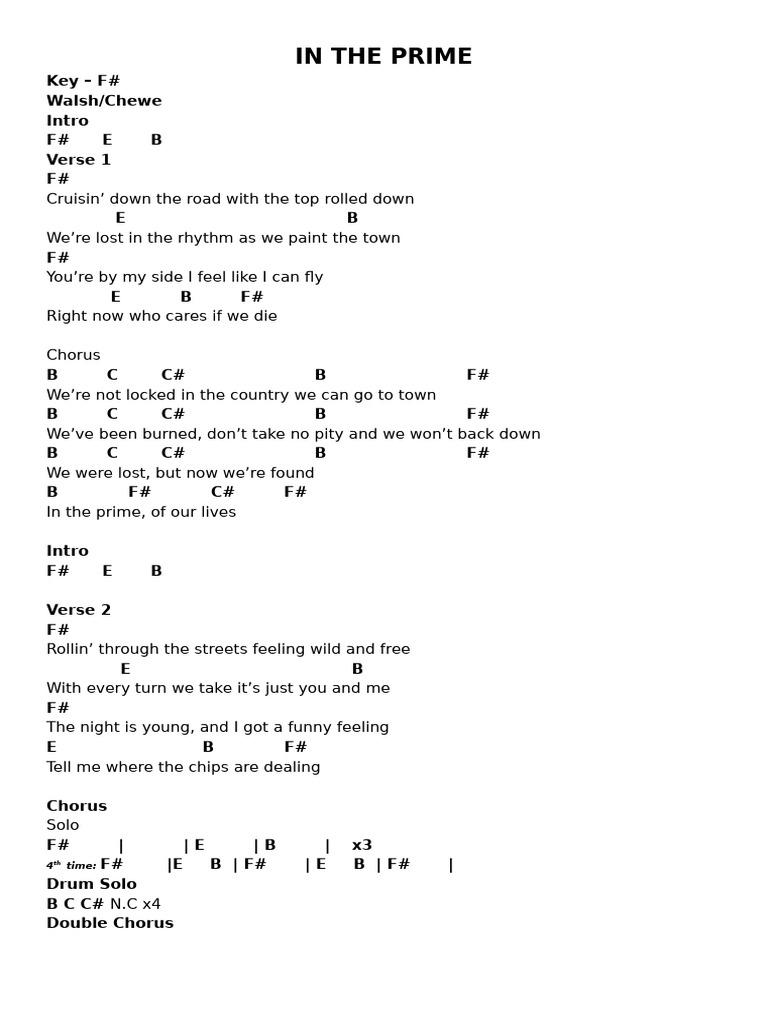 In the Prime Chords | PDF