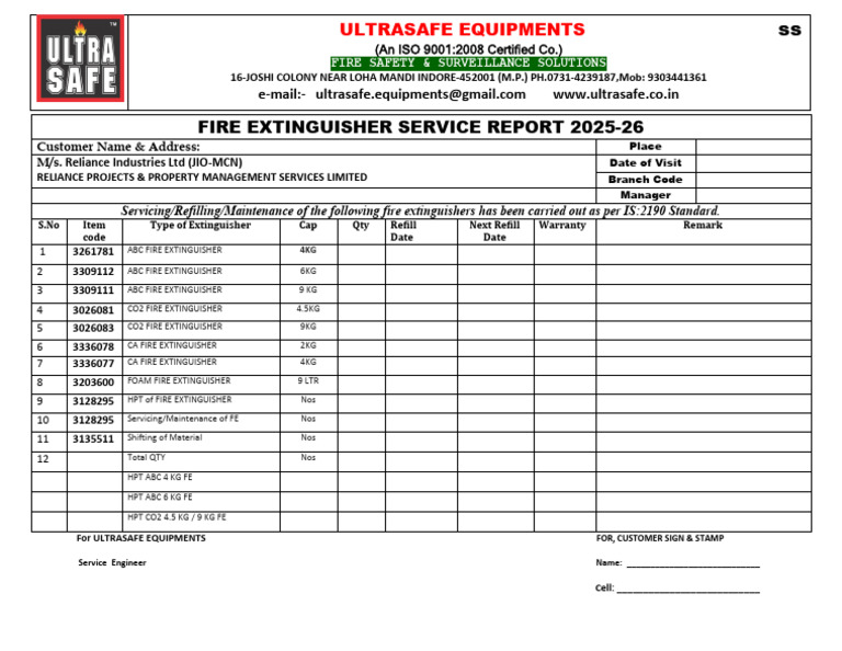 Format AMC Jio Samrat Sir 2025-26 | PDF | Fires | Construction Law