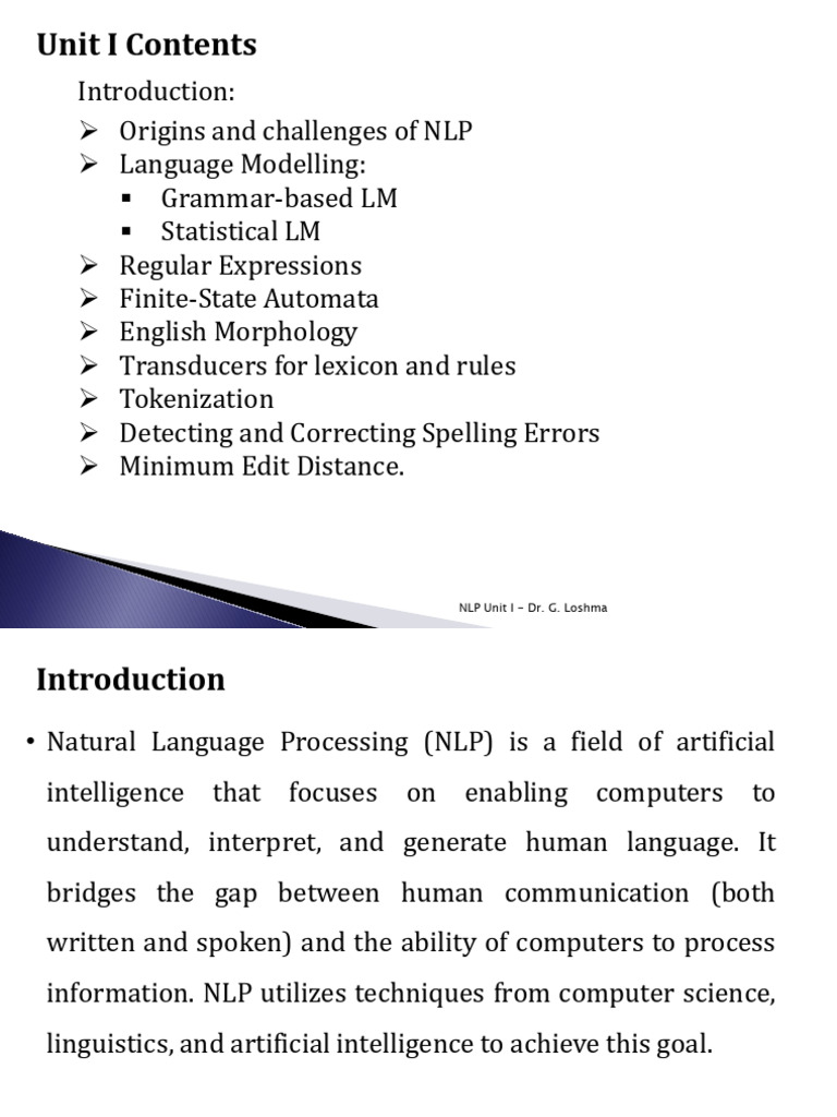 Nlp Unit i Ppt-4-8 | PDF