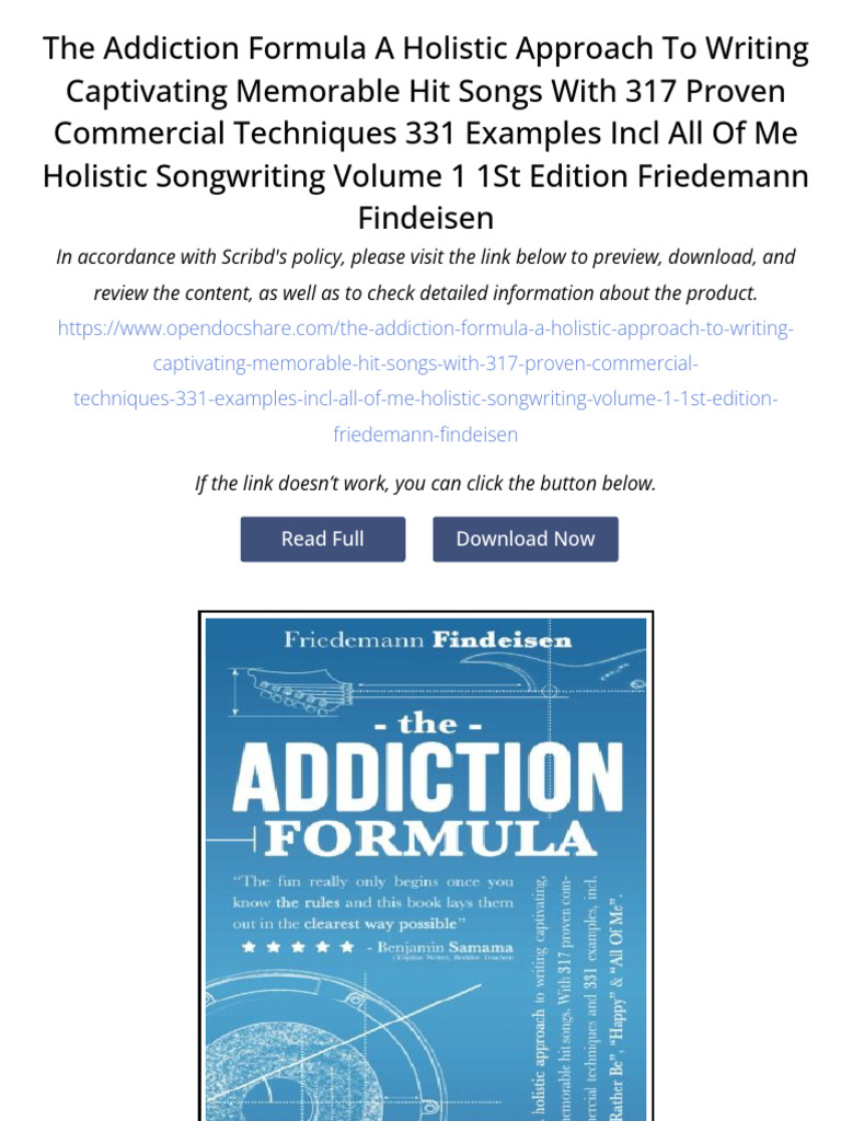 The Addiction Formula A Holistic Approach to Writing Captivating ...