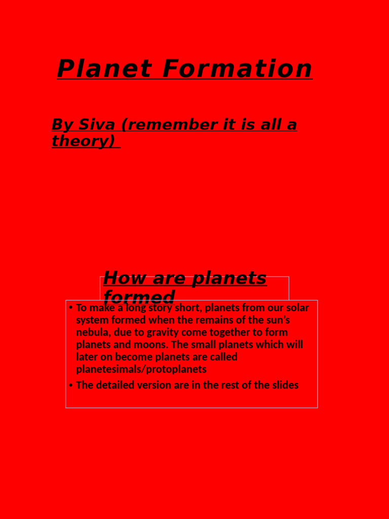 Planet Formation and Solar System Dynamics | PDF | Planets | Asteroid