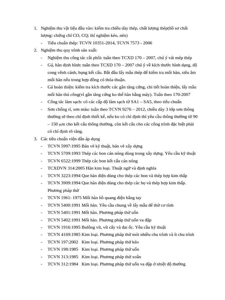 Trinh Tu, Cac Buoc Nghiem Thu | PDF