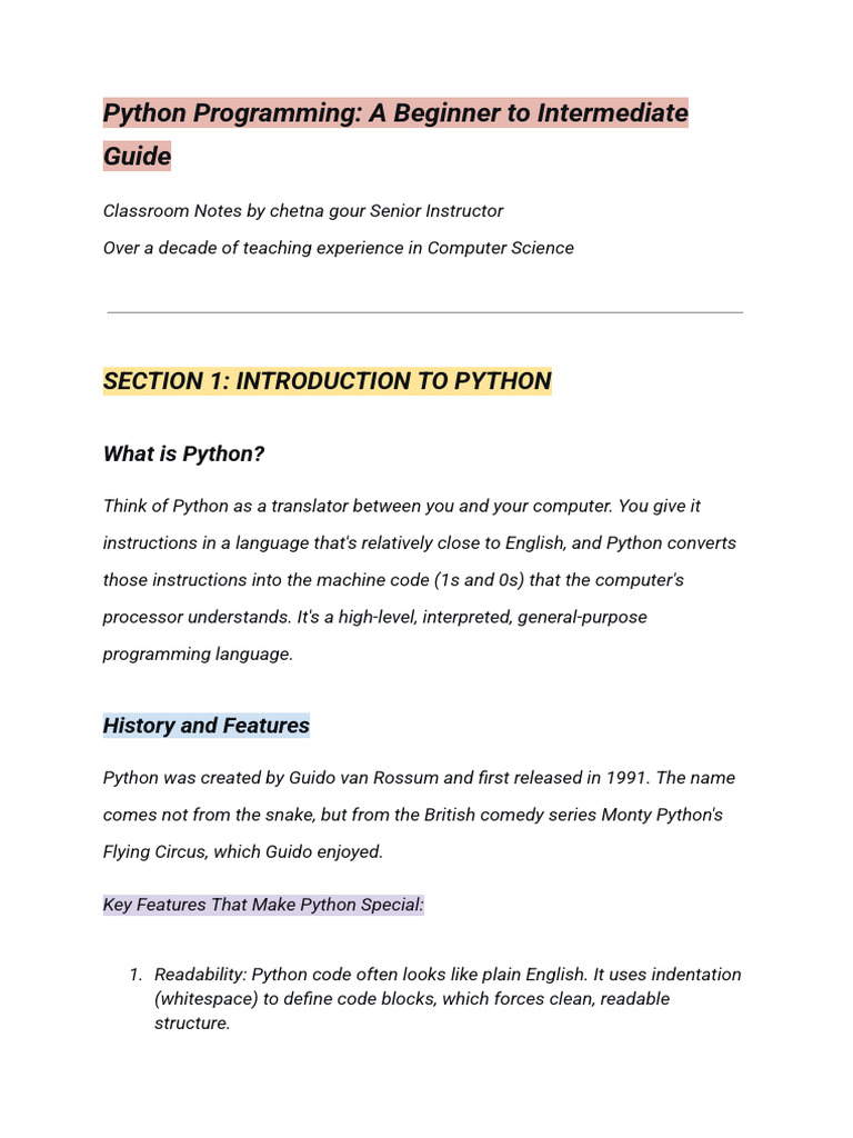 Learn Python The Right Way - Structured Notes From An Experienced ...