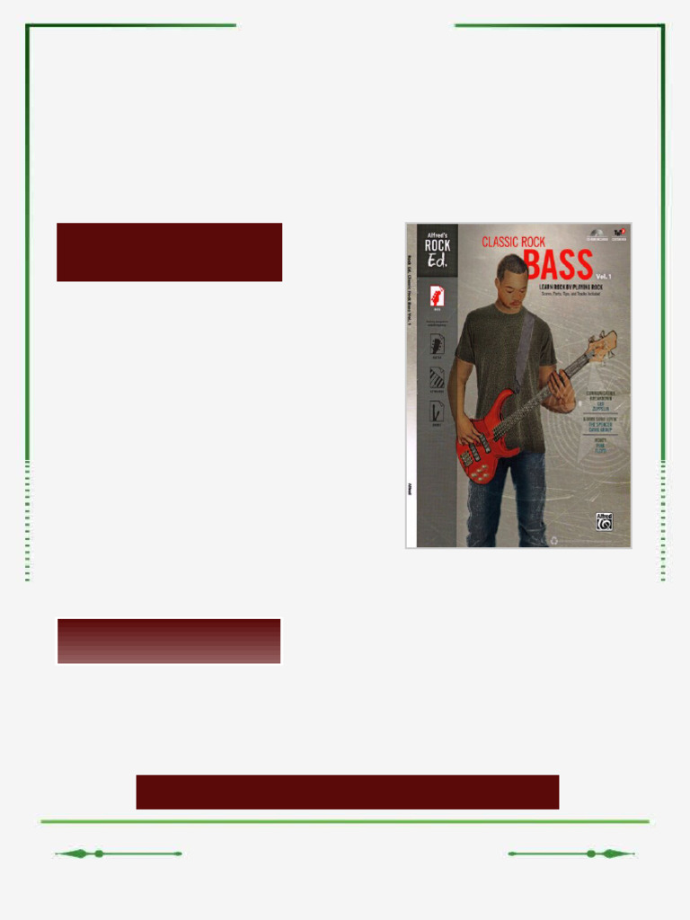 Classic Rock Bass Vol 1 Learn Rock by Playing Rock Scores Parts Tips ...