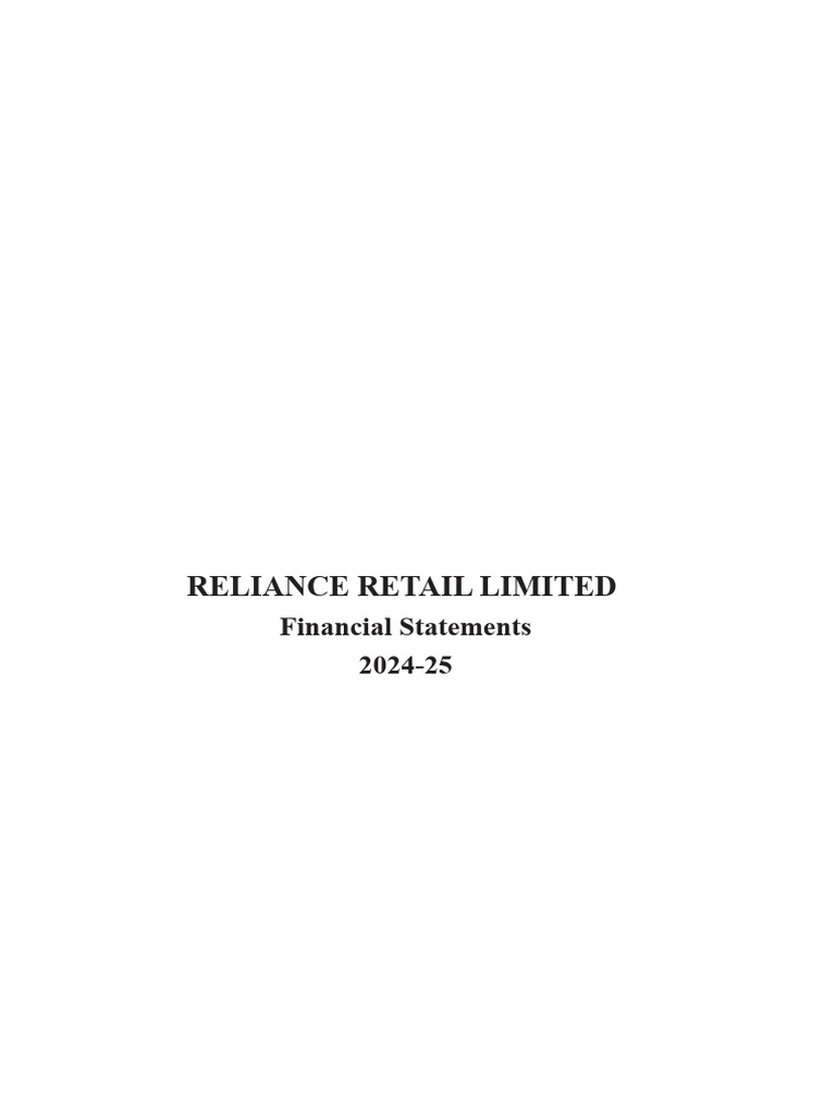 Reliance_Retail_Limited | PDF | Audit | Going Concern