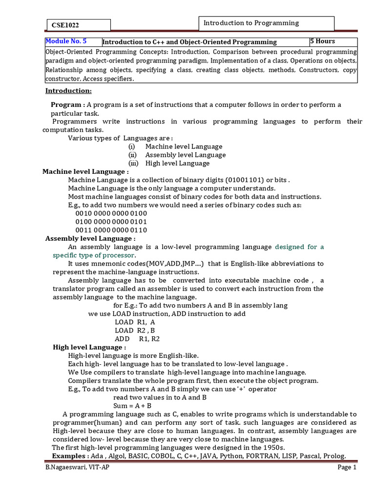 IP(UNIT-5)_VIT | PDF | Object Oriented Programming | Programming