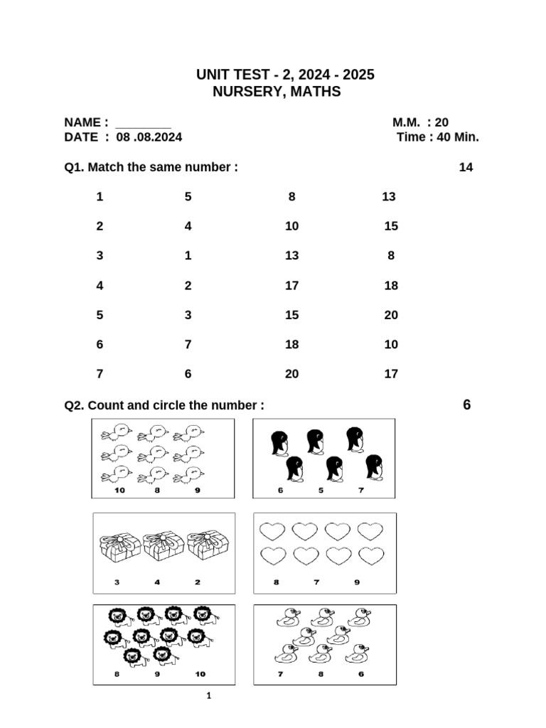 Unit Test-2 Maths-1 | PDF