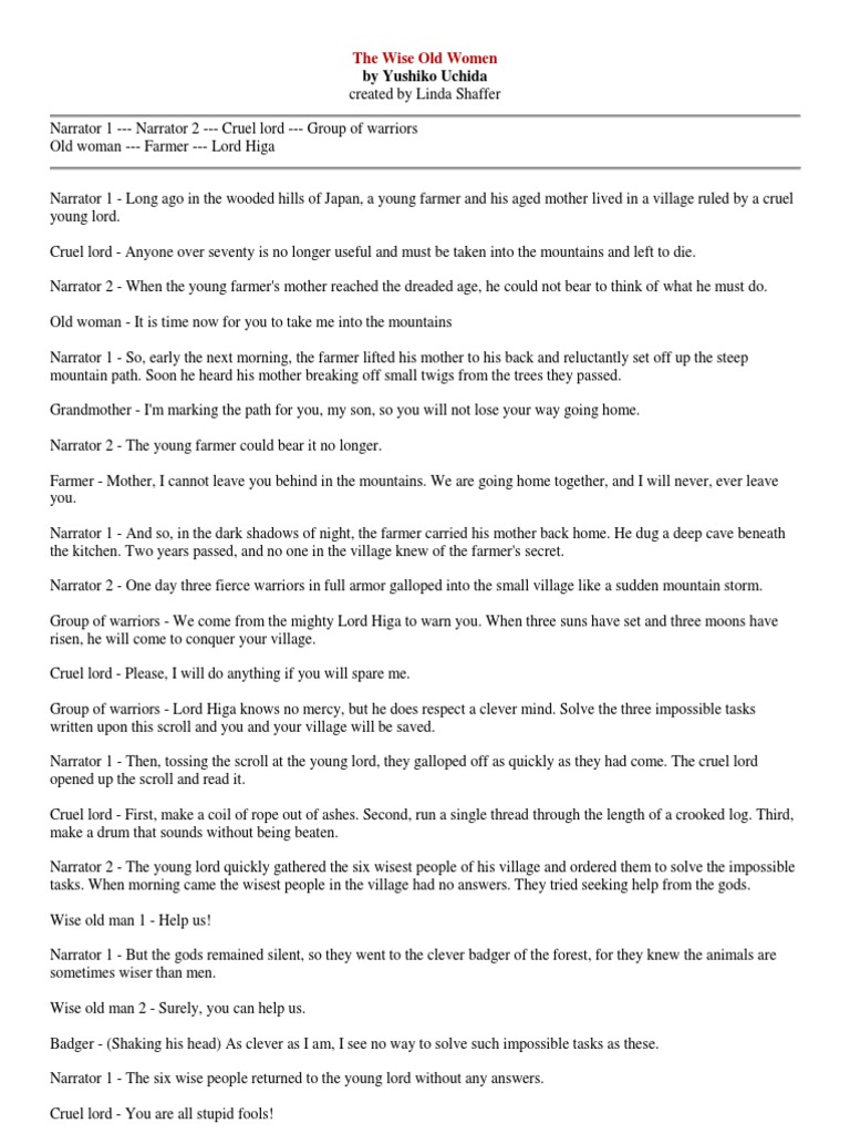 The Wise Old Women | PDF