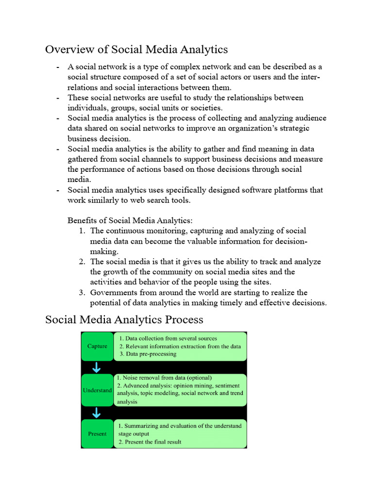 Social Media Analytics Overview | PDF | Analytics | Popular Culture ...