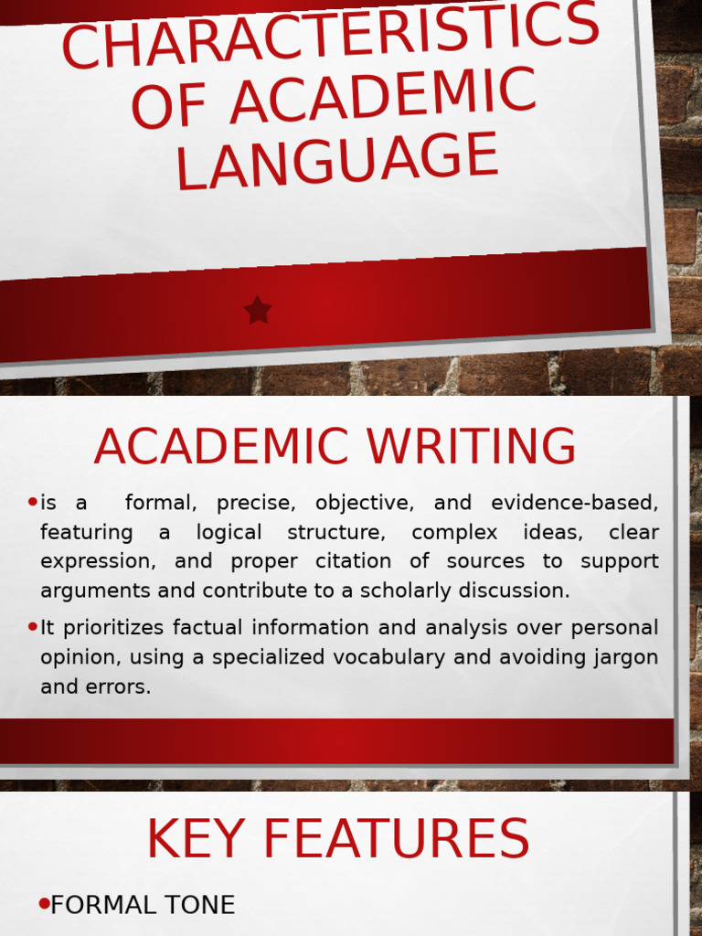 Characteristics of Academic Language | PDF