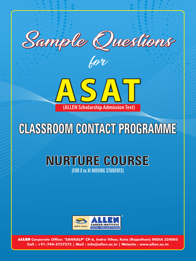Class Xi (Nurture) Sample Test Paper | PDF