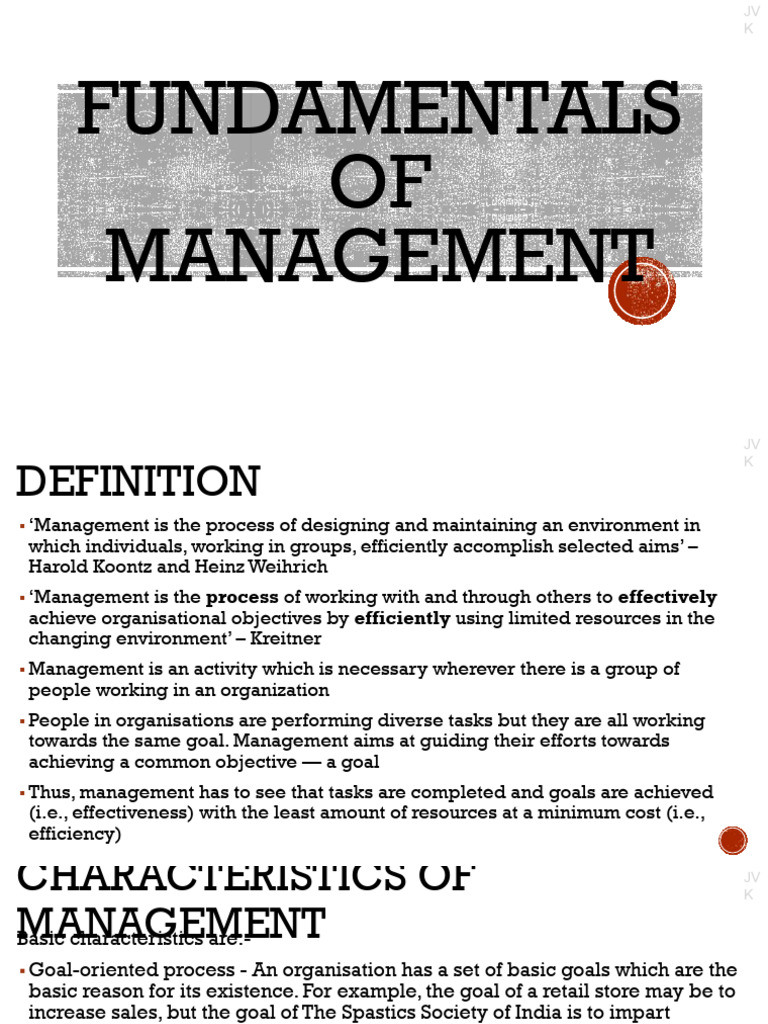Fundamentals of Management.pptx | PDF | Partnership | Business