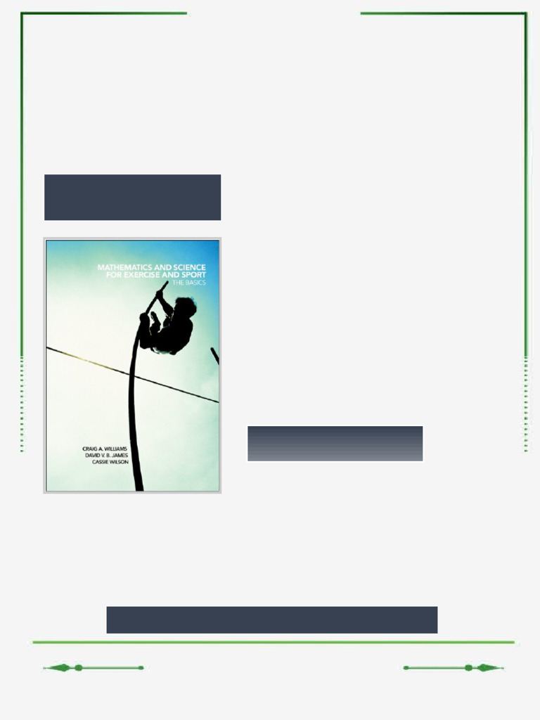 Maths and Science for Sport and Exercise Students The Basics 1st Edition Craig Williams ebook ...