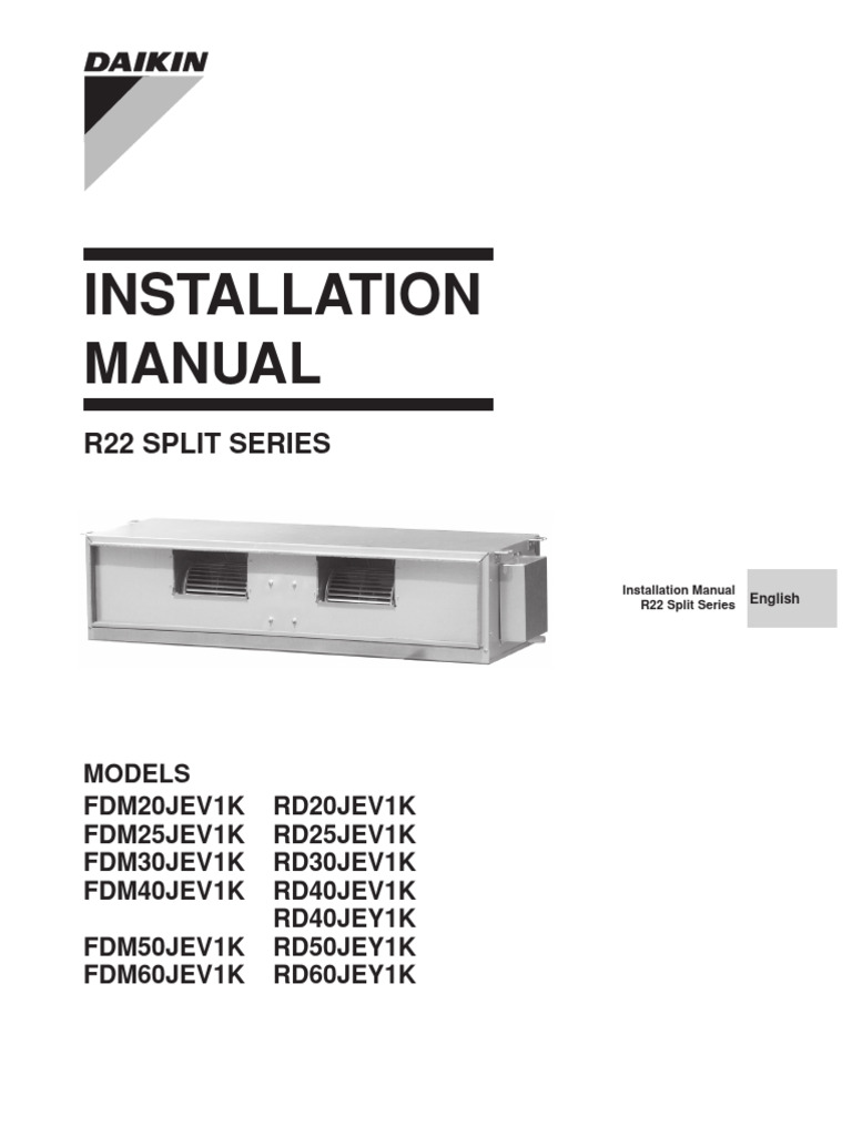 R22 Split Series Installation Manual | PDF | Pipe (Fluid Conveyance ...