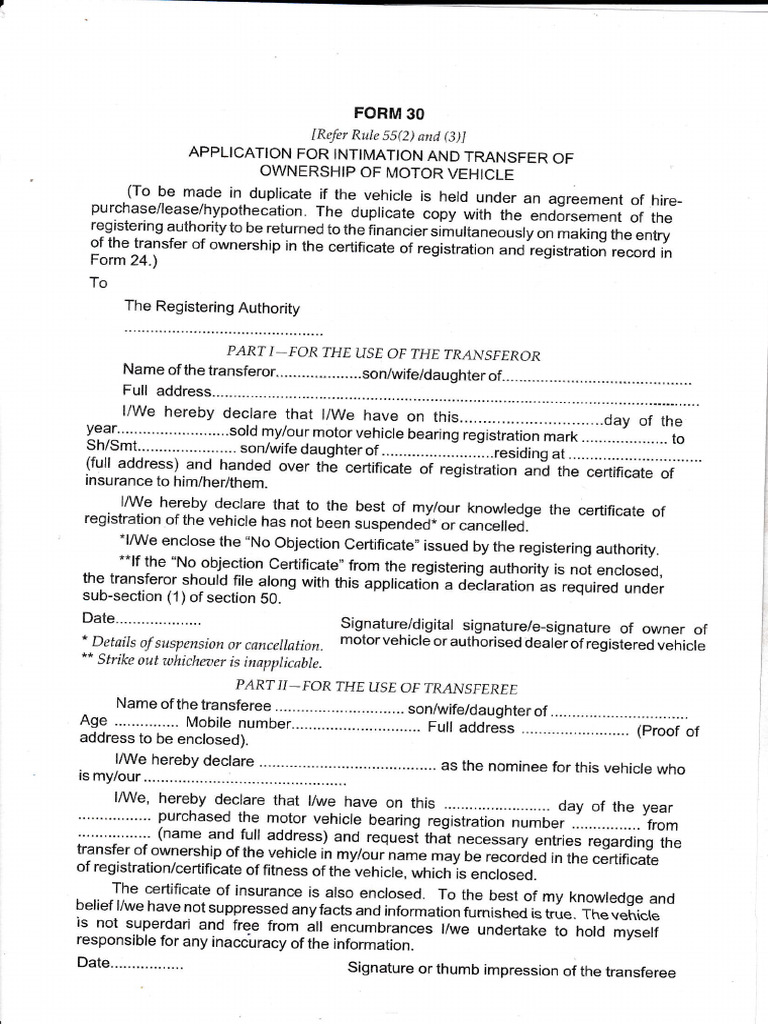FORM 30 | PDF | Transport | Civil Law (Legal System)