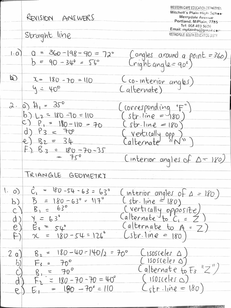 Revision Paper 2 Answers | PDF