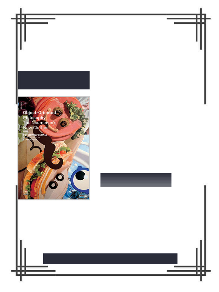 Object Oriented Philosophy The Noumenon s New Clothes Peter Wolfendale ...