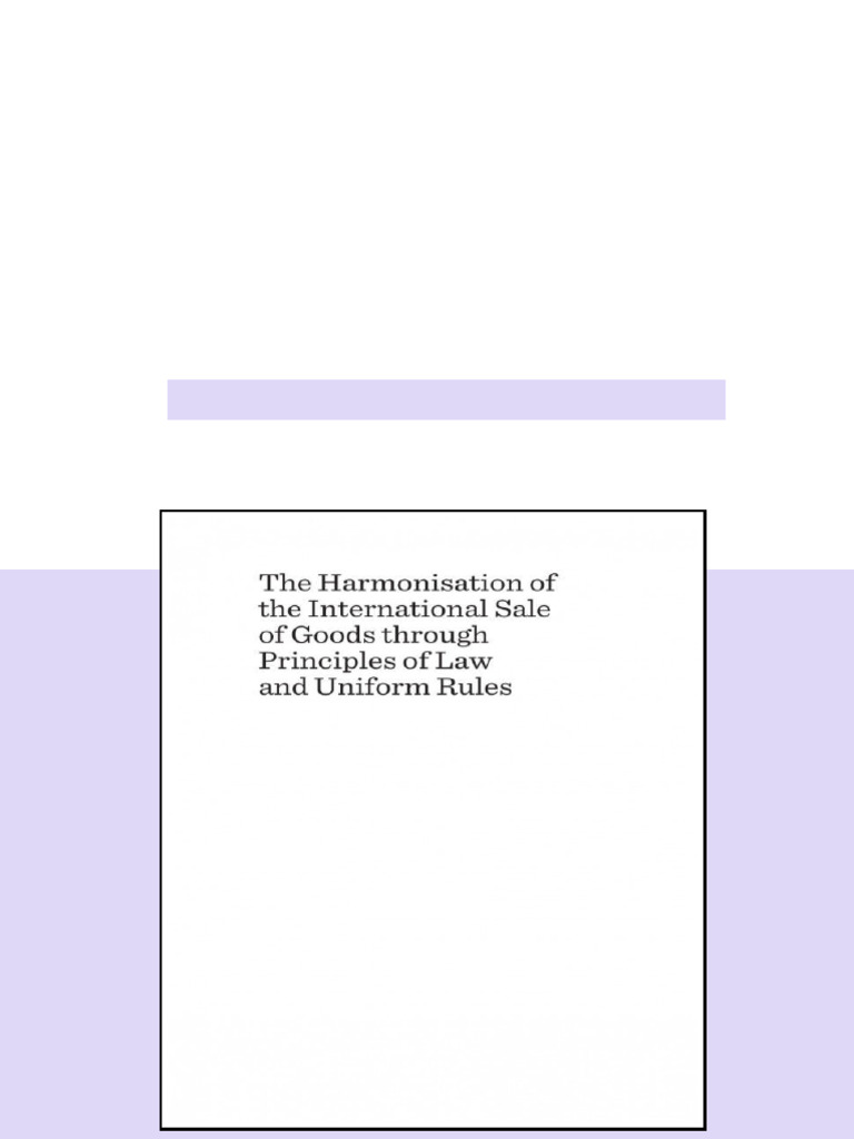 (Ebook) The Harmonisation of the International Sale of Goods Through ...