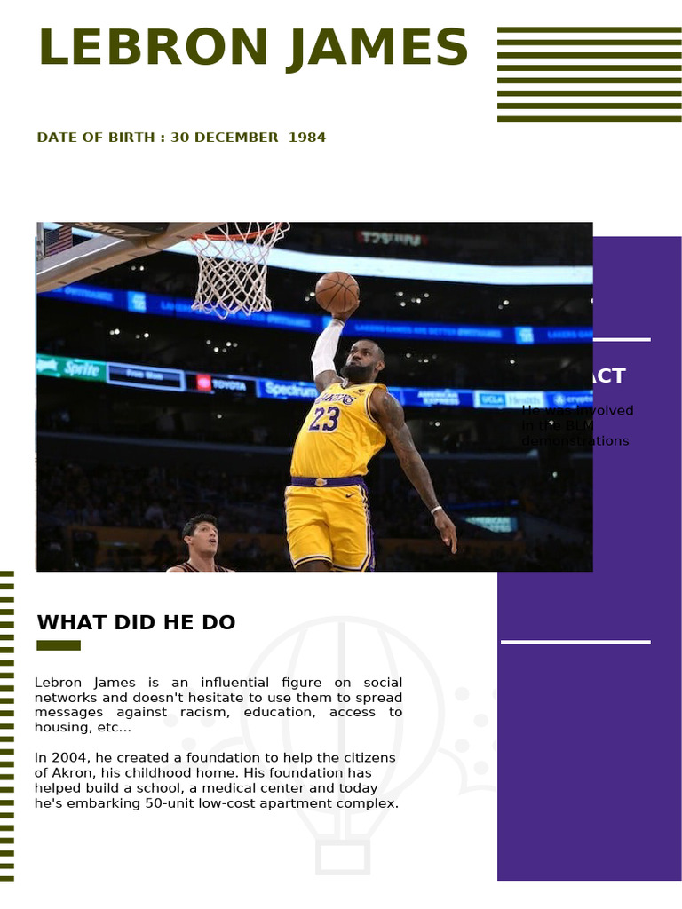 LeBron James: Advocate for Social Change | PDF