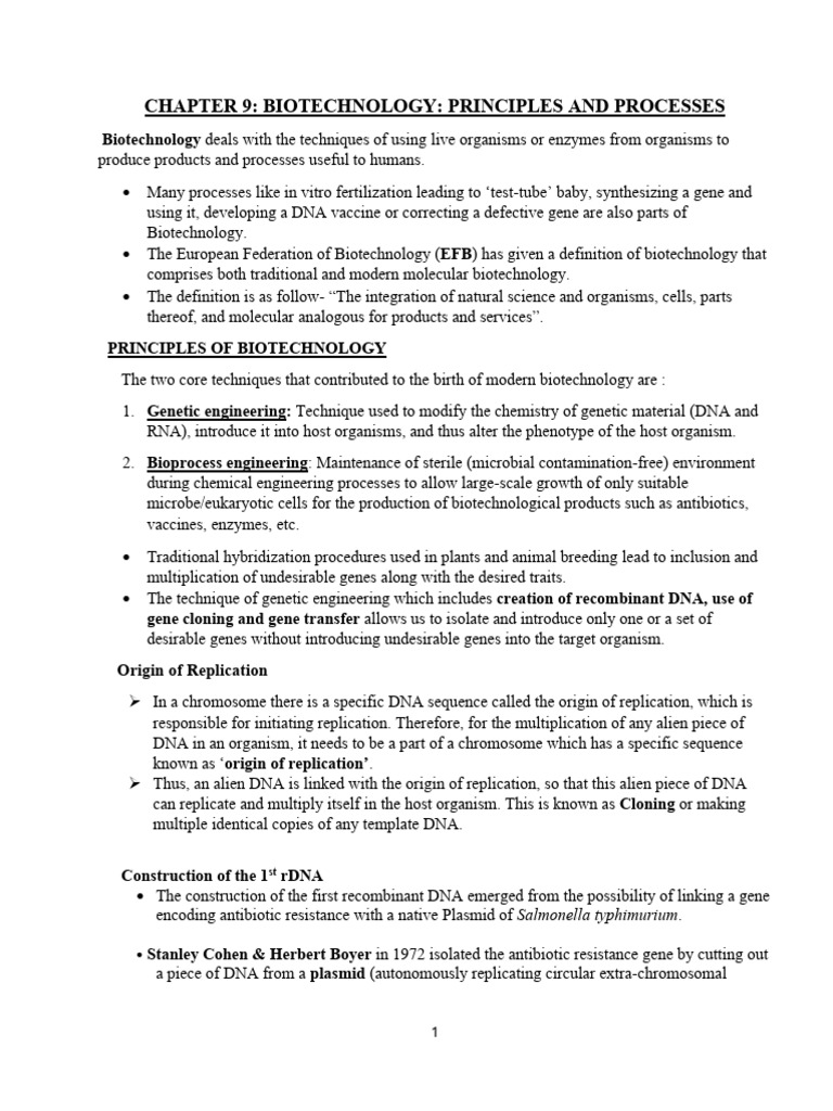 Biotechnology Principles and Genetic Engineering | PDF | Plasmid ...