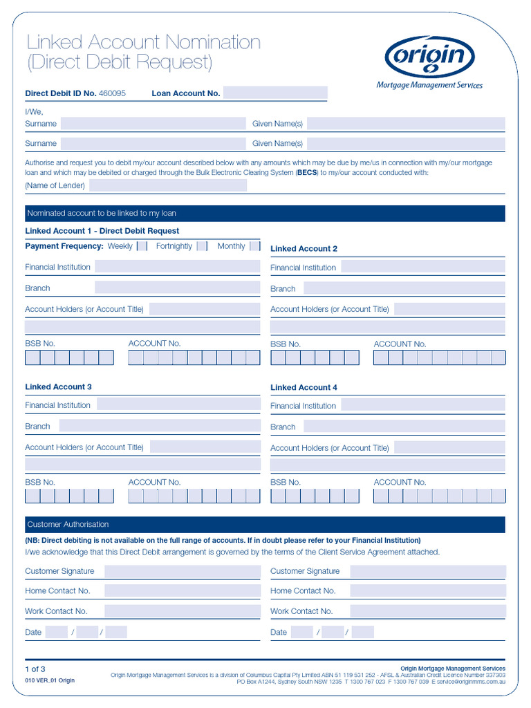 Direct Debit Form 3 | PDF | Debit Card | Mortgages