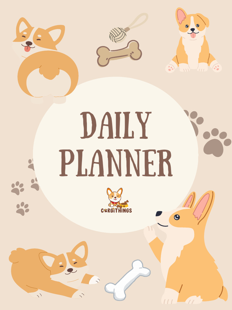 Corgi Things Daily Planner | PDF