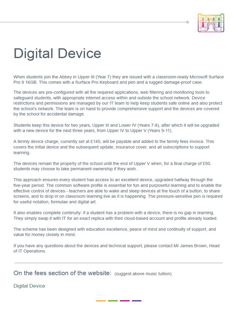 Digital Device Scheme for Students | PDF | Computing | Software