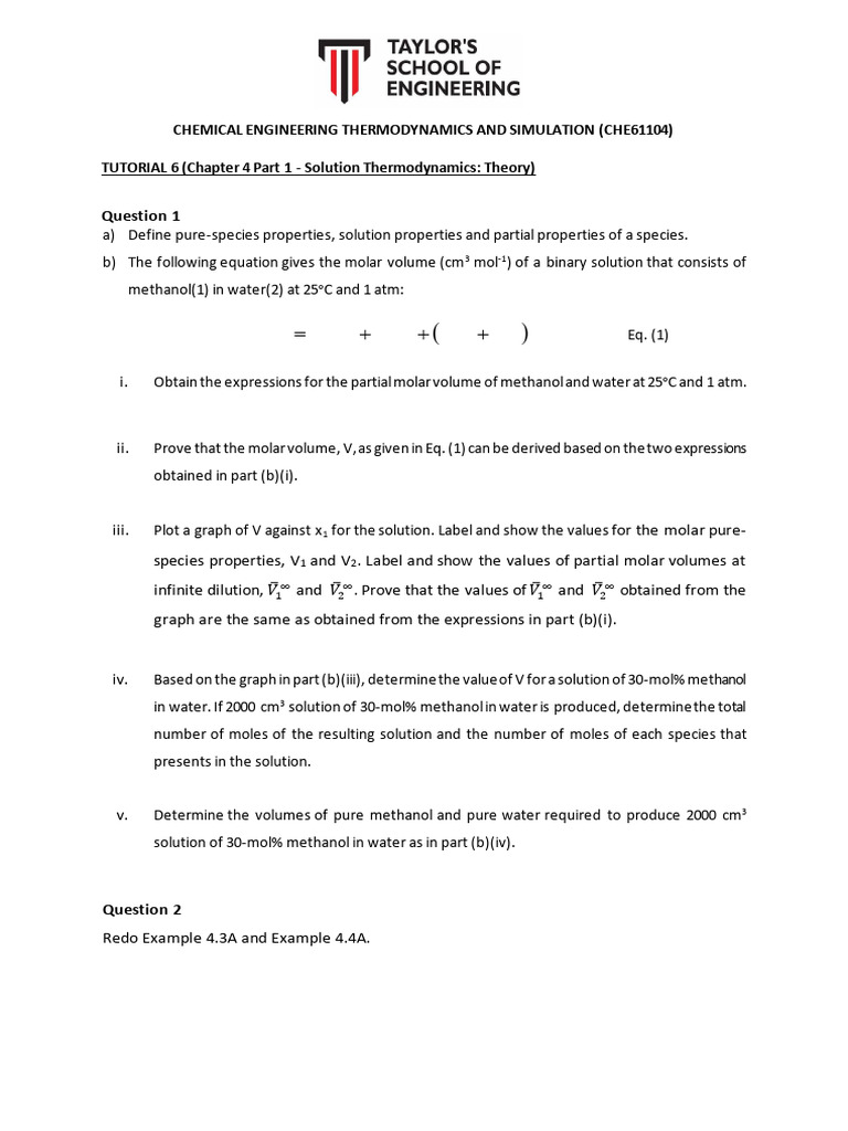 Tutorial 6 (Chapter 4 Part 1) | PDF