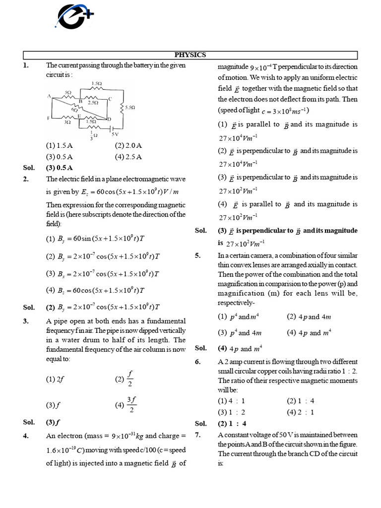 Physics Problem Solutions and Explanations | PDF