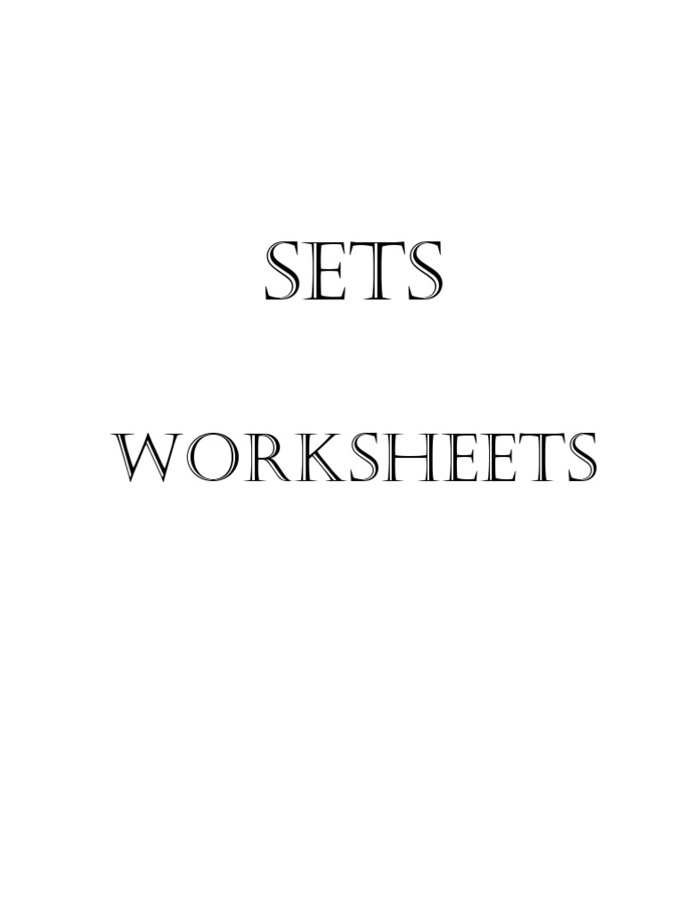 Sets Notebook | PDF | Rational Number | Integer