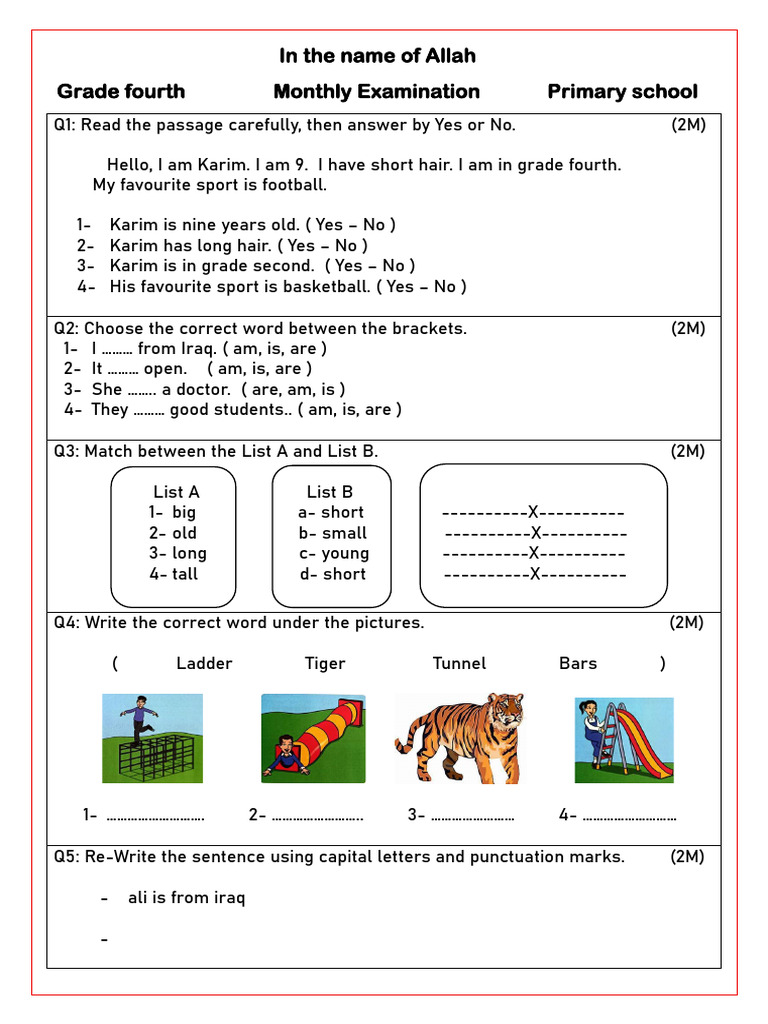 Grade 4 - Section A | PDF