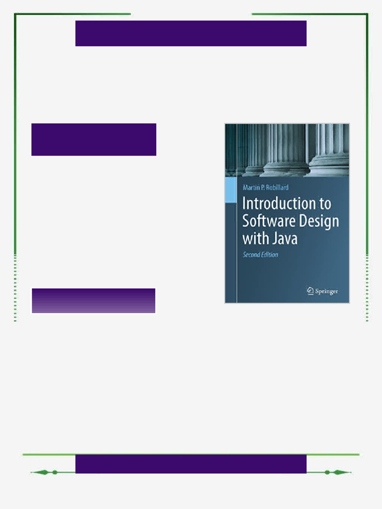 Introduction to Software Design with Java Martin P. Robillard eBook ARC ...