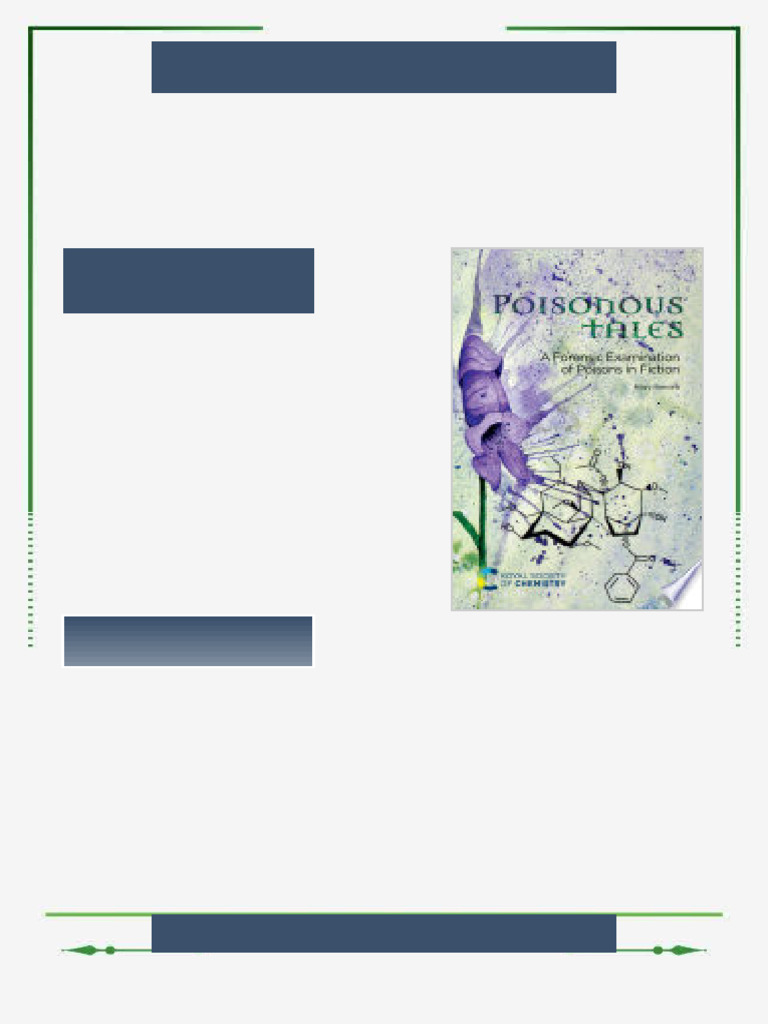 Poisonous Tales A Forensic Examination of Poisons in Fiction 1st ...