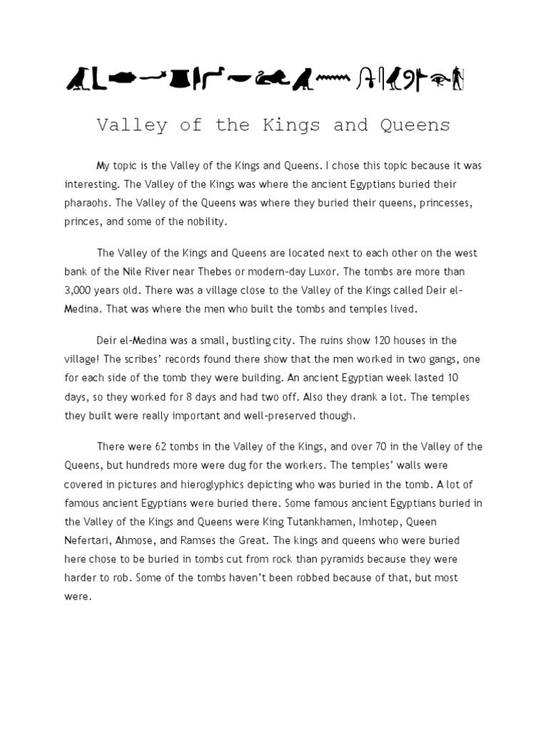 Valley of the Kings and Queens Overview | PDF | Ancient Egypt | Superpowers