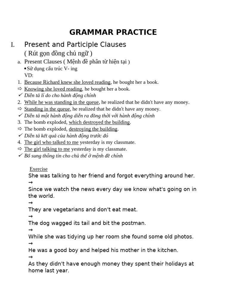 Grammar Practice | PDF