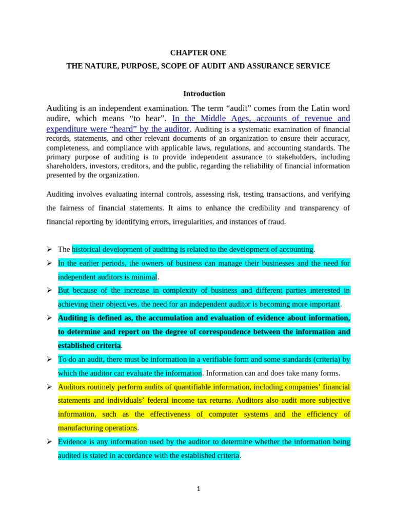 Understanding Audit and Assurance Services | PDF | Audit | Auditor's Report