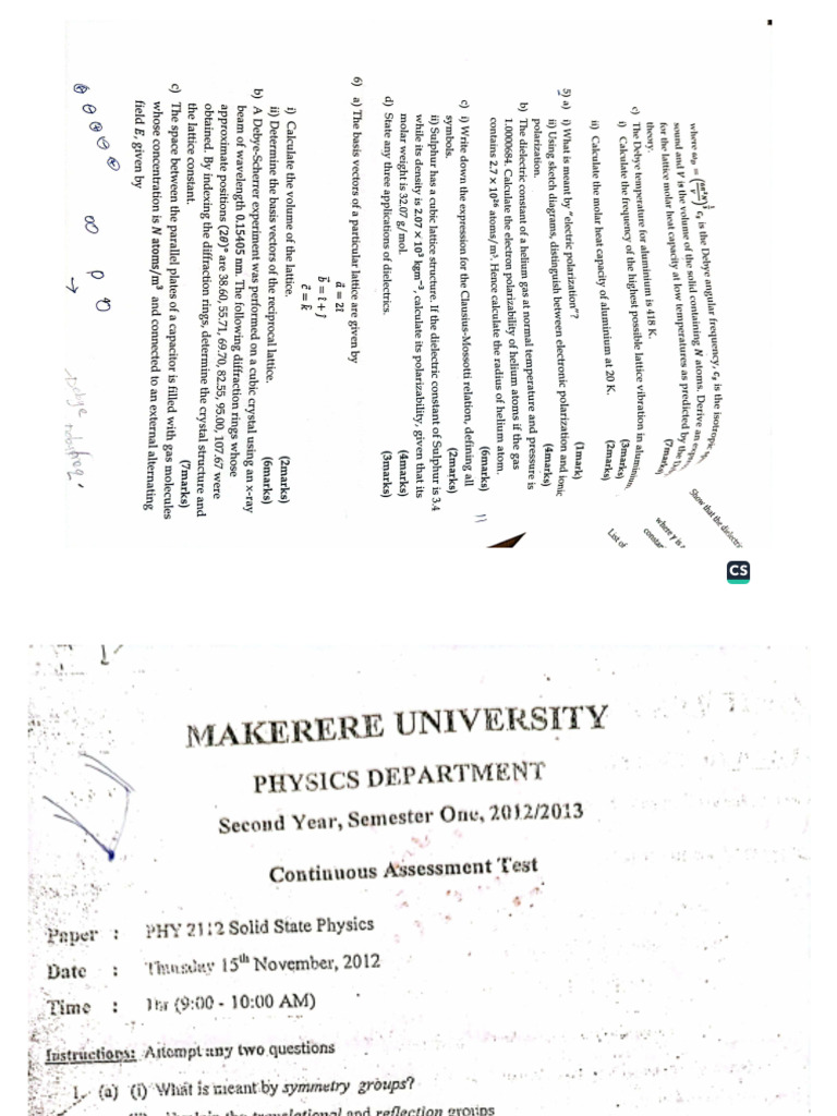 Solid State Questions | PDF