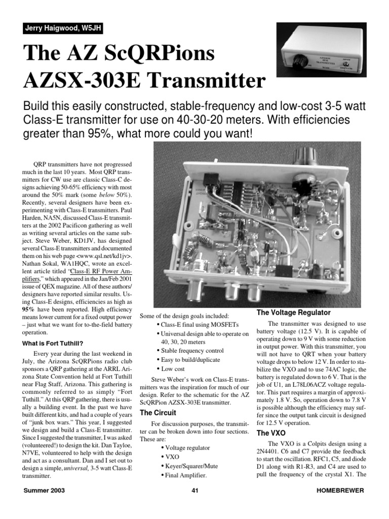 AZSX 303E Transmitter | PDF | Amplifier | Electrical Components