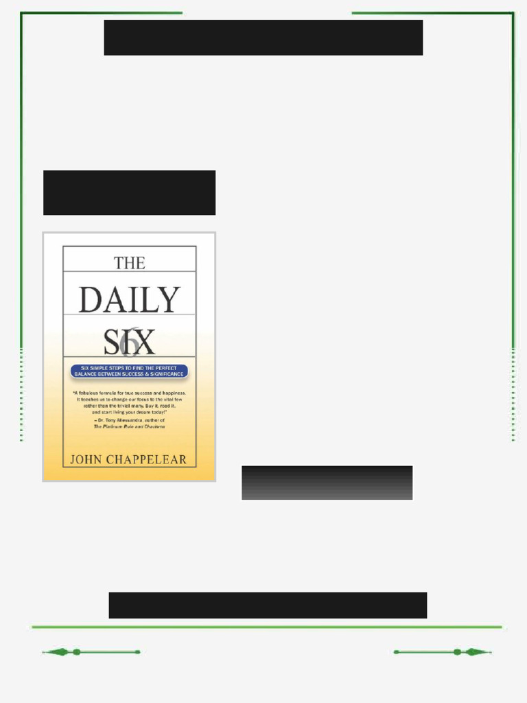 The Daily 6 6 Simple Steps to find the Perfect Balance Between Success ...