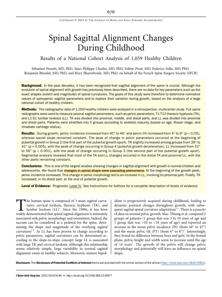 Spinal Sagittal Alignment Changes During Childhood_Results of a ...