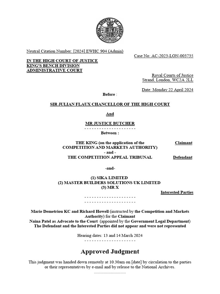 CMA V CAT Final Judgment | PDF | Judgment (Law) | Jurisdiction