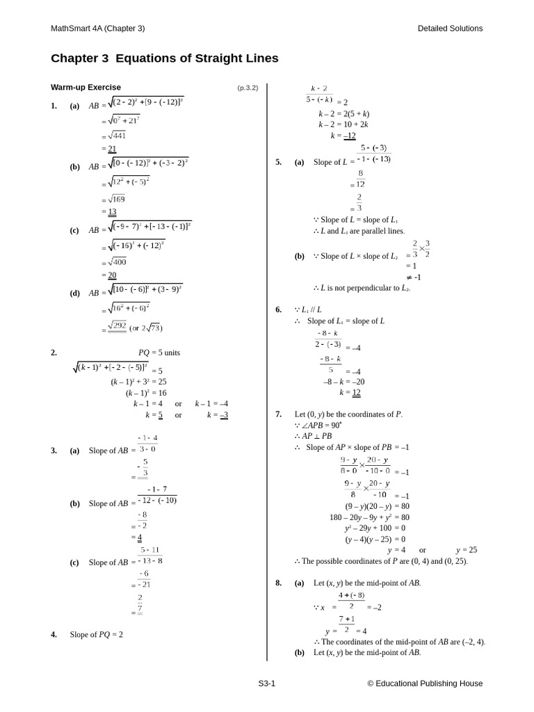 SMS_sol_4A03_e | PDF | Line (Geometry) | Elementary Mathematics
