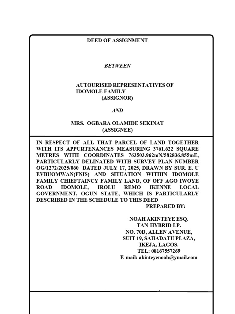 MRS SEKINAT | PDF | Assignment (Law) | Common Law